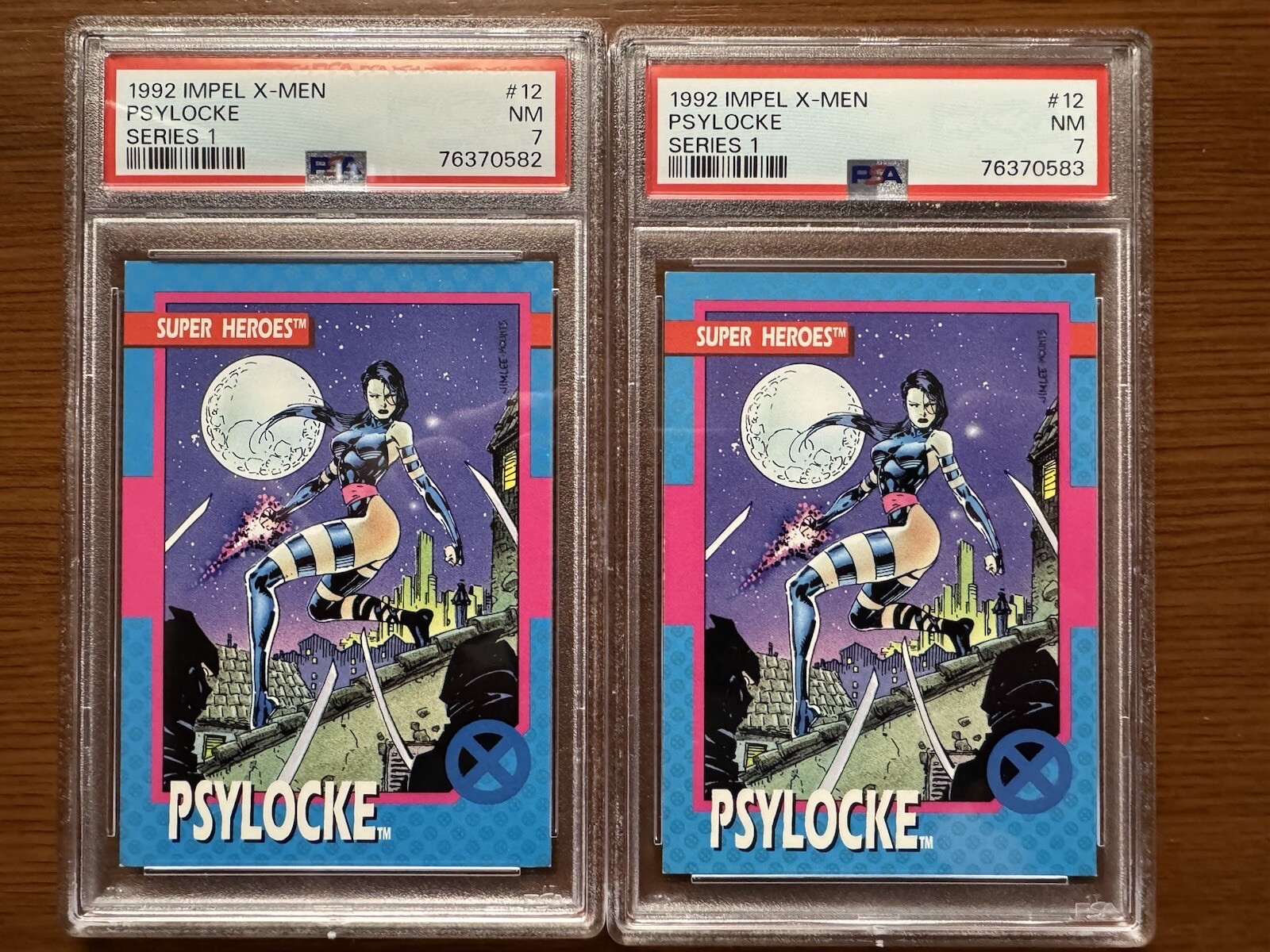 1992 X-Men Series 1🔥2 CARD LOT🔥12 Psylocke🔥PSA 7🔥MINT🔥 | eBay