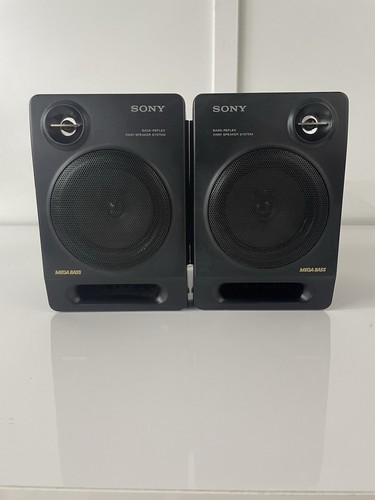 Sony Mega Bass Pair Of Speakers-Wired- Book Shelf Black Nice Sound | eBay