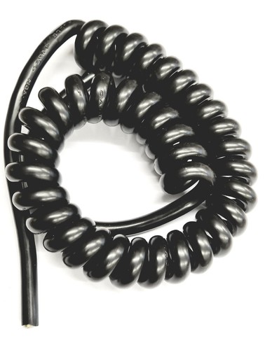 CURLY COILED SPIRAL MAINS FLEX CABLE LEAD 13a STRETCH 3 Core x 1.25mm ...