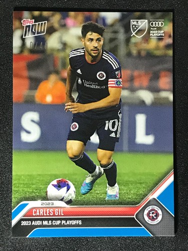 2023 Topps Now MLS Cup Playoffs Blue #18 Carles Gil - New England 10/49 ...
