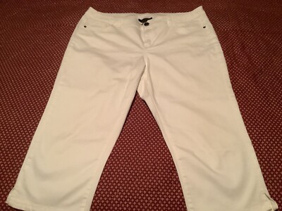 Lane Bryant White Stretch Capris Size 16 | eBay