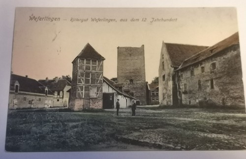 AK Rittergut Weferlingen 1909 Oebisfelde Börde nach USA Philadelphia ...
