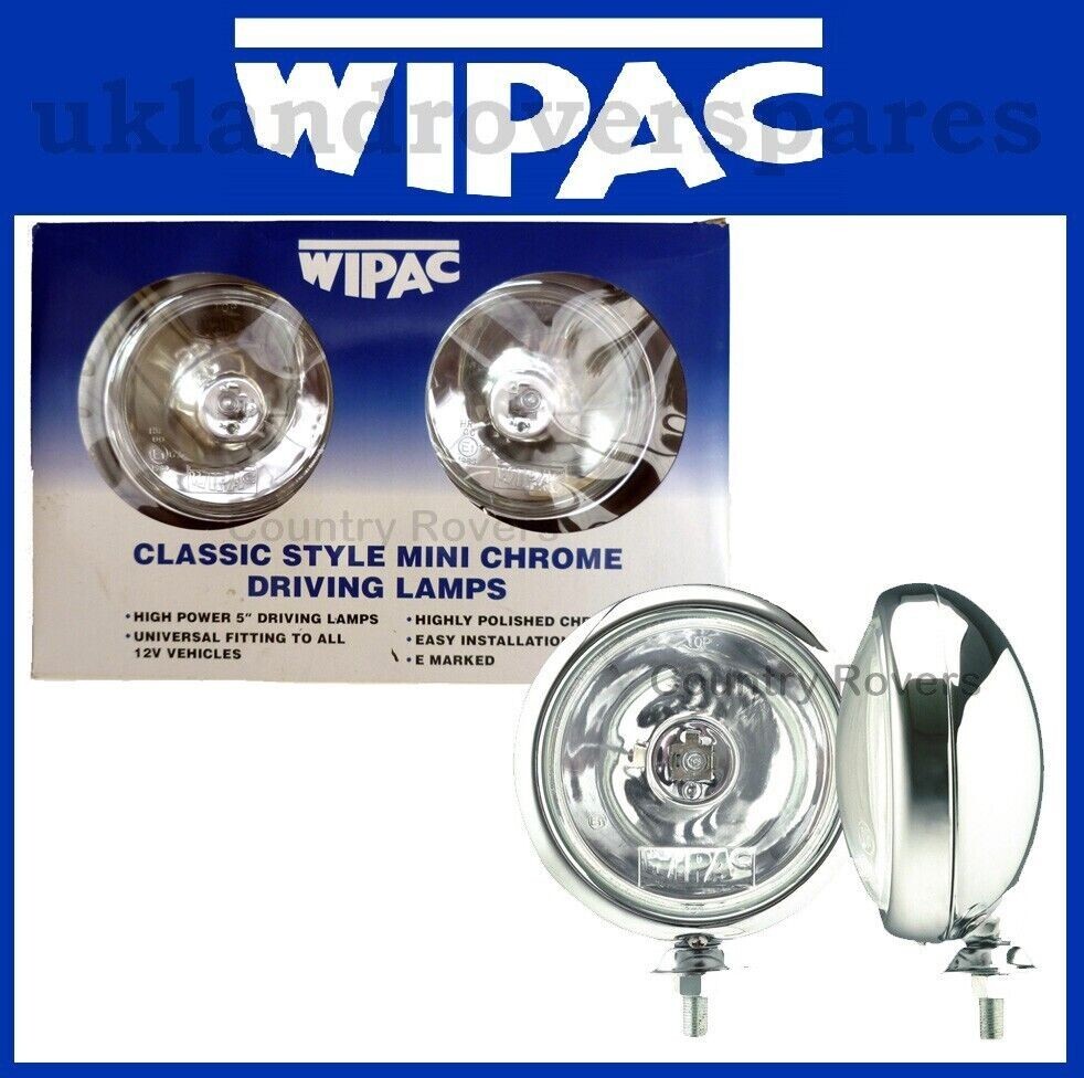 BMW Mini Wipac Spot Lights 2 Lamp Full Kit Chrome S6055 R50 R52 R53 ...