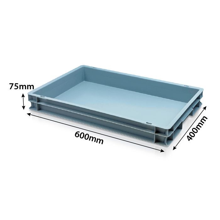 Grey Heavy-Duty Euro Stacking Storage Boxes 600x400mm – Industrial ...