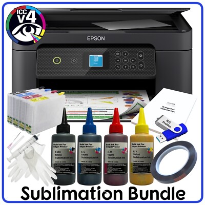 Sublimation Bundle: Epson XP-3200 + non-oem Ink, ARC Cartridges, ICC ...
