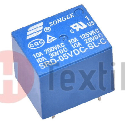 SRD-05VDC-SL-C 5 Pins SONGLE Power Relay 5V DC SPDT PCB Type SRD-5VDC ...