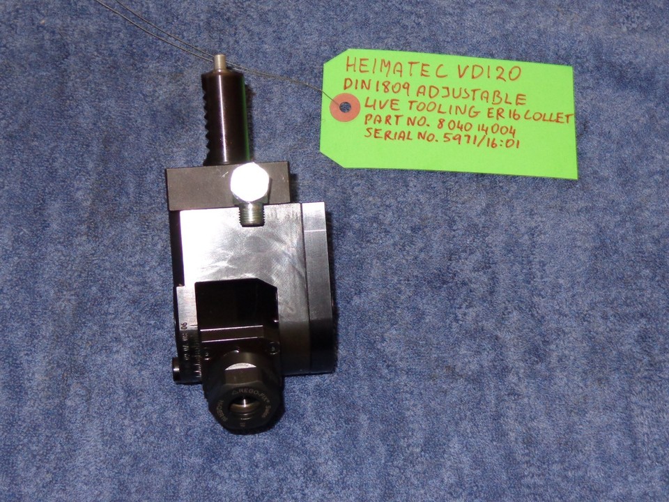 HEIMATEC VDI 20 DIN1809 ADJUSTABLE LIVE TOOLING PART No.8 040 14004 | eBay
