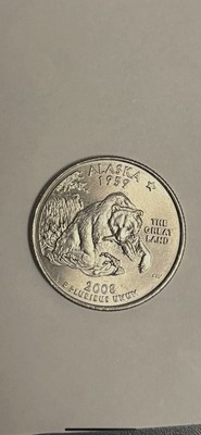2008 P Alaska Quarter Dollar Bear Claw Error And Multiple Additional ...