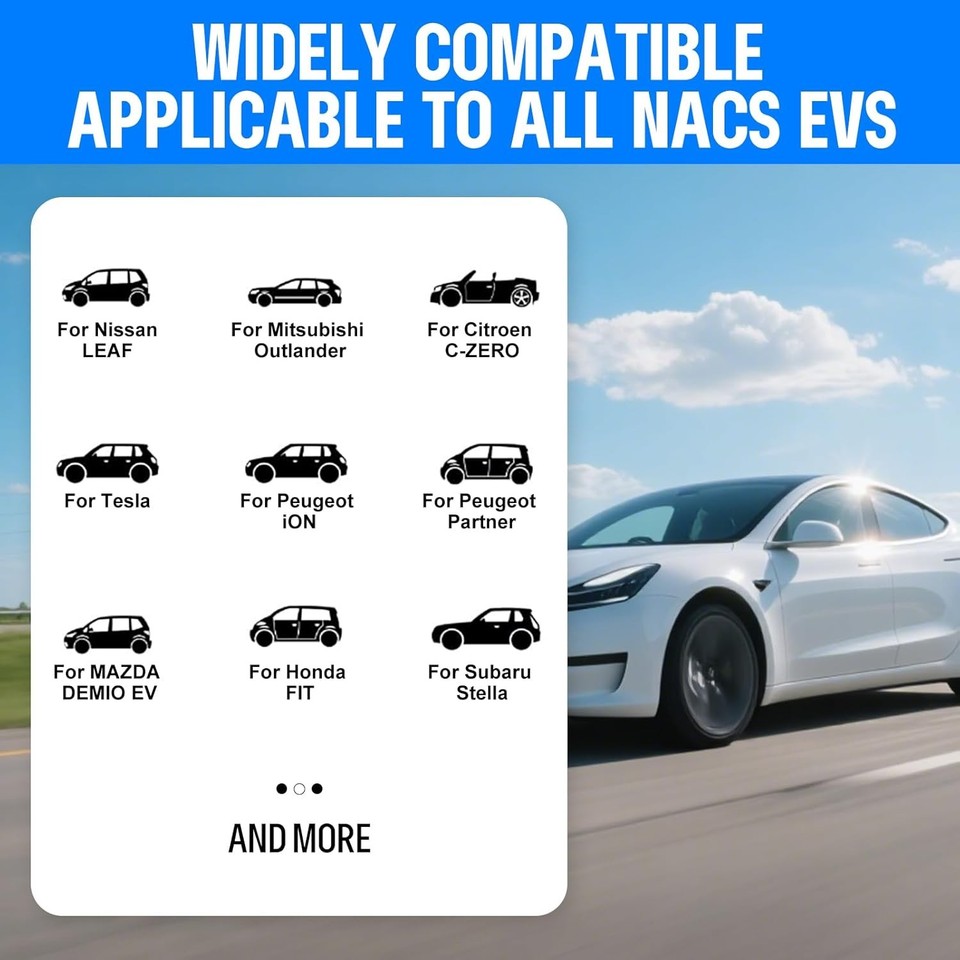 9.6KW 40A Tesla Portable EV Charger - Fits Tesla Model 3 , X, Y, & S ...