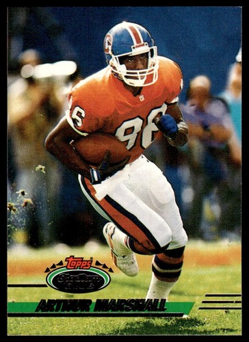 1993 Stadium Club Football Card Arthur Marshall RC Denver Broncos #266 ...