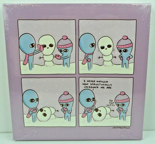 Strange Planet Snowman Canvas Art Print Snow Nathan Pyle Alien Comic ...