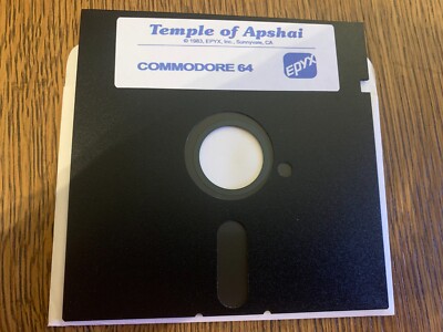 TEMPLE OF APSHAI GAME COMMODORE 64 C64 5.25" INCH FLOPPY(S) TESTED NEAR ...