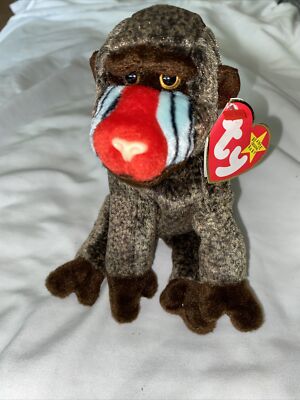 Ty Beanie Babies Cheeks Baboon Plush Monkey Rare | eBay