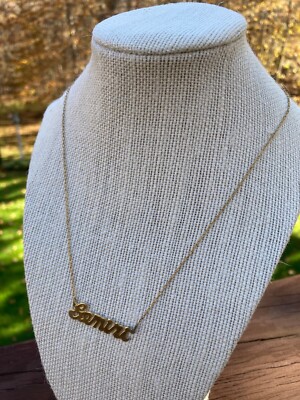 Gold Tone Script Zodiac Sign "Gemini" Astrology Pendant Necklace 18 ...