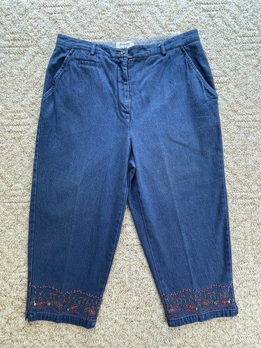 Westbound Essentials Women's High Rise Denim Capri Jeans Size 14 ...