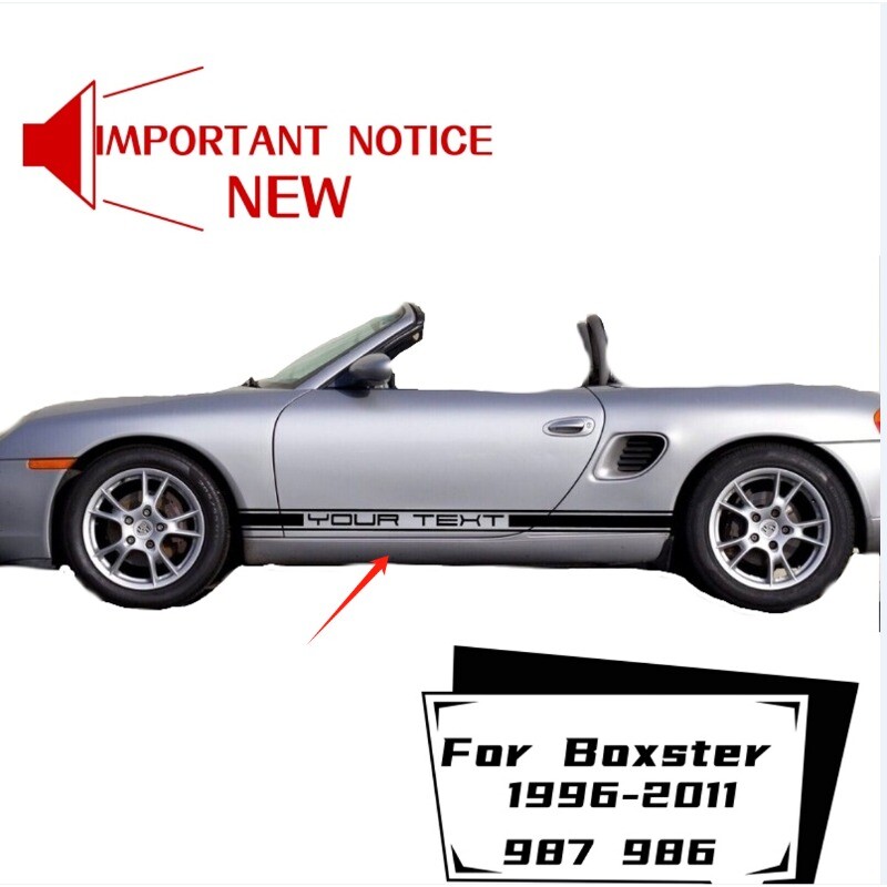 For Boxster 987 986 1996-2011 All Models Vinyl Decals Car Side Stripe ...