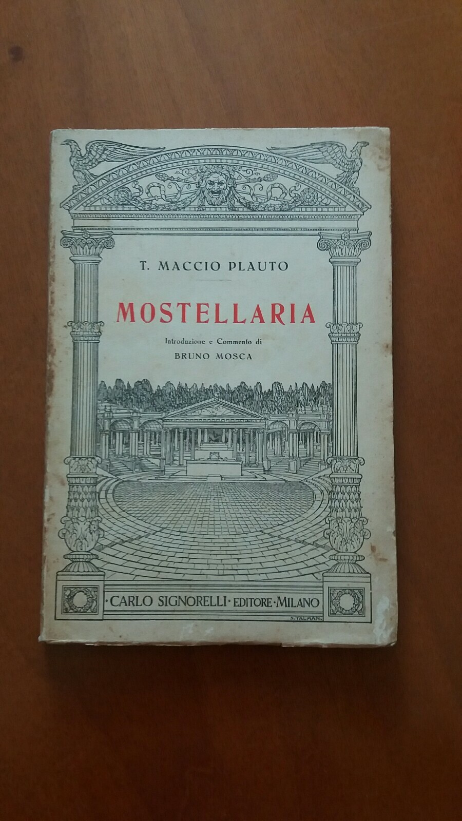 Mostellaria T. Maccio Plauto Carlo Signorelli editore 1934 4 Scatola | eBay