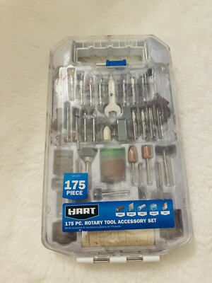 HART 175-Piece Rotary Tool Accessory Set with Protective Storage Case ...