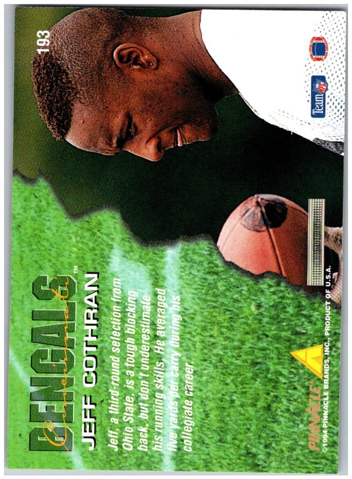 1994 Pinnacle #193 Jeff Cothran - Rookie RC FREE SHIPPING! | eBay