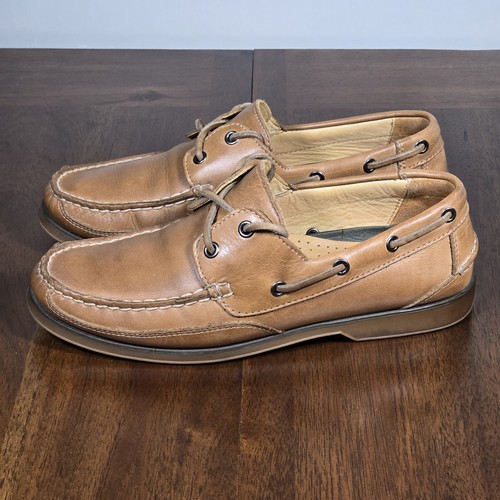 Tommy Bahama PORTSIDE M7503 Leather Lace Up Loafer Boat Shoes Mens 8.5 ...