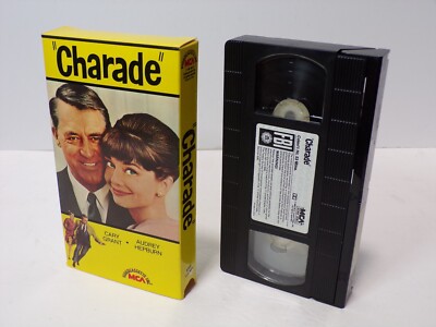 "Charade" 1981 VHS Cary Grant Audrey Hepburn MCA 1963 080724WVHS2 | eBay