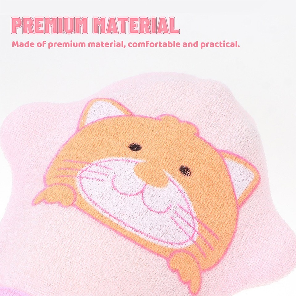 6 Pcs Soft Sponge Baby Bath Gloves Cartoon Shower Scrubber Gloves for ...