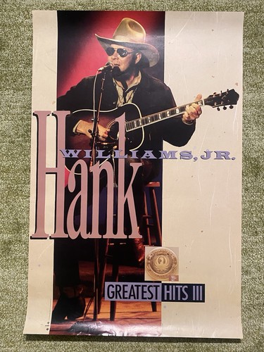 1989 Hank Williams III Poster Original + RARE! 35x23” - Wow! Country ...