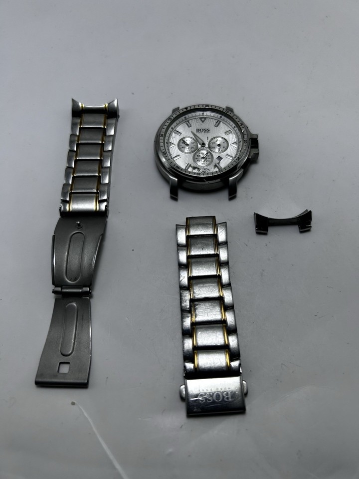 Silver Men’s Hugo Boss Watch- Spares/repairs- No Glass | eBay UK