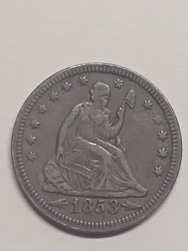 1853 SEATED LIBERTY QUARTER DOLLAR ARROWS & RAYS COIN | eBay