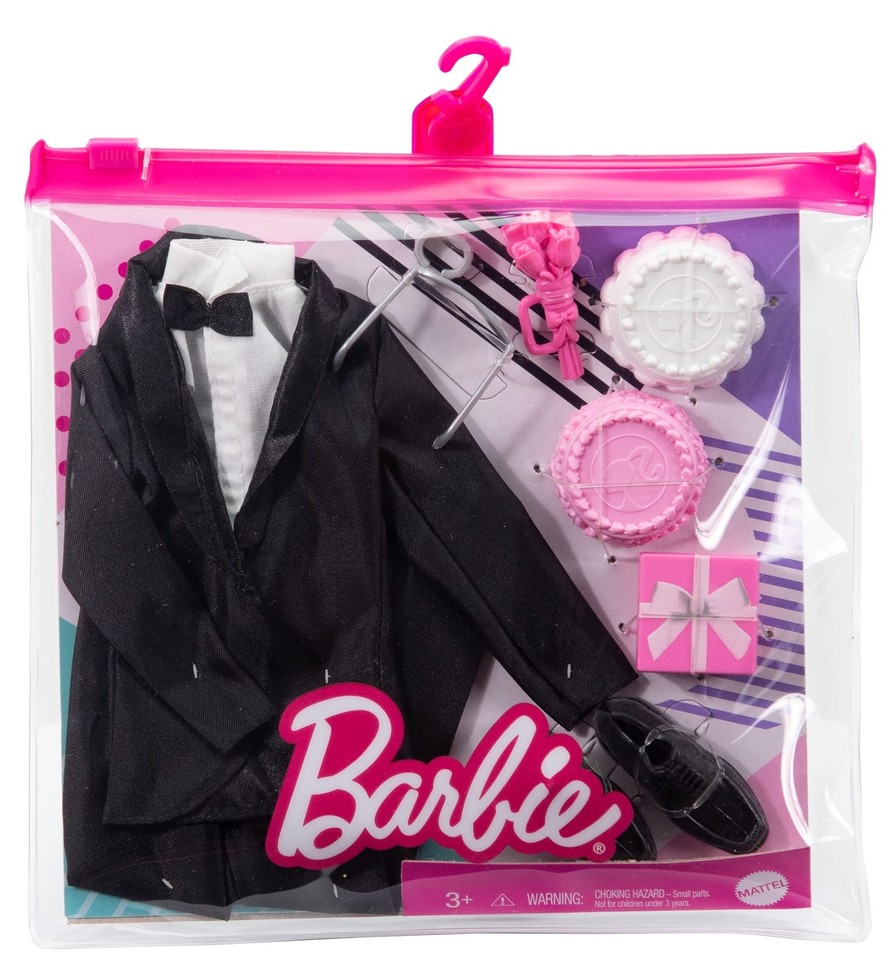 Mattel - Barbie Ken Fashion 2-Pack, Groom Outfit for Ken Doll with ...