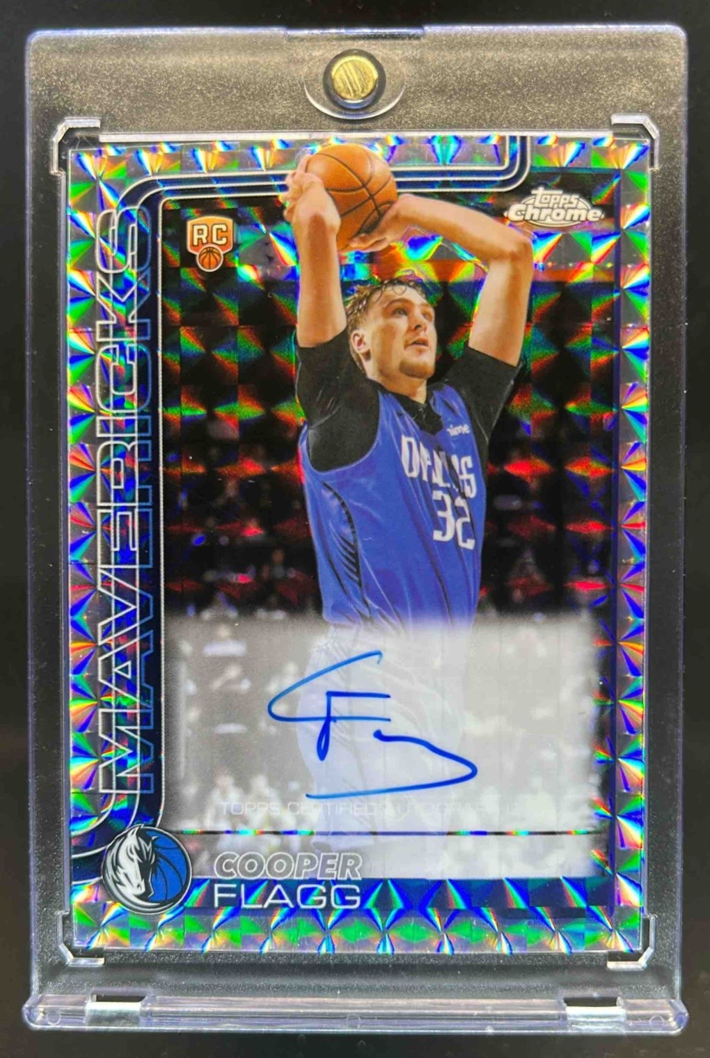 2025-26 Topps Chrome Cooper Flagg Rookie Auto RC Geometric Refractor # ...