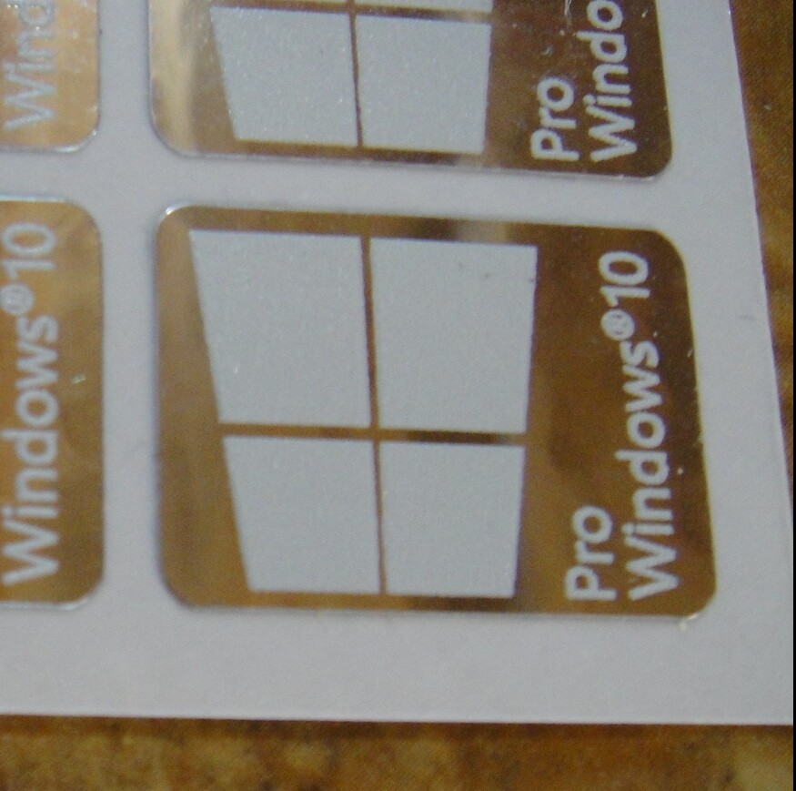 Compatible (Windows 10 PRO) Sticker Logo Decal for PC - Gold Chrome | eBay