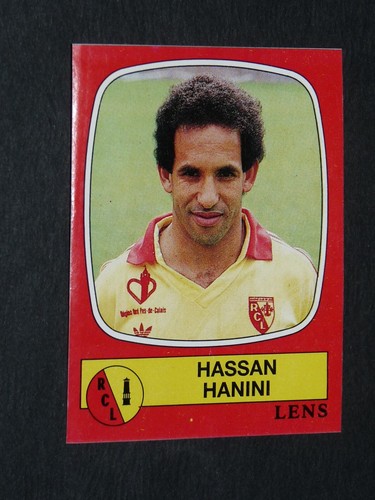 #93 HASSAN HANINI RC LENS BOLLAERT RCL PANINI FOOTBALL 87 FRANCE 1986 ...