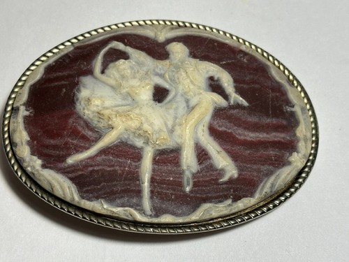 Vintage Belt Buckle Square Dance Incolay Stone Handcrafted made in USA ...