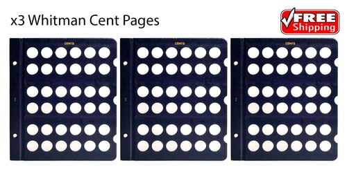 3 Whitman US Cent Penny / Wheat Coin Album Pages Collection Blank No ...