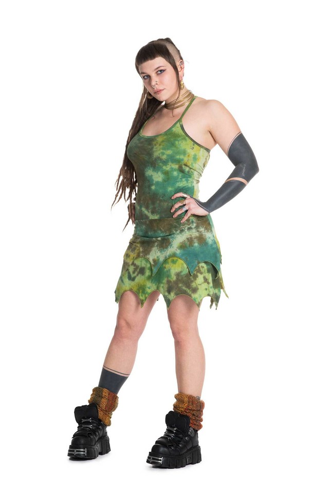 Organic Cotton Pixie Dress, Psy Trance Dress, Goa Fairy, Plus Size Fae ...