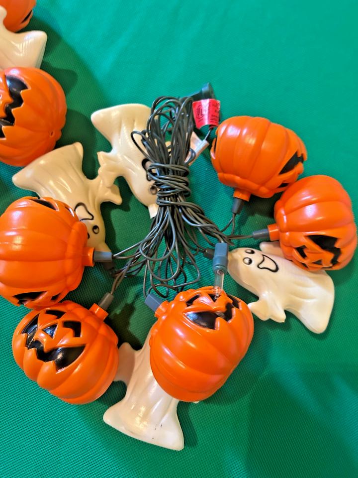 Halloween Pumpkin & Ghosts Blow Mold 10pc String Lights Sets - 2 Total ...