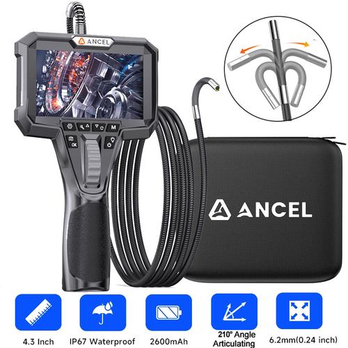 ANCEL AN301 Endoscope Camera Articulating Borescope TwoWay Industrial ...