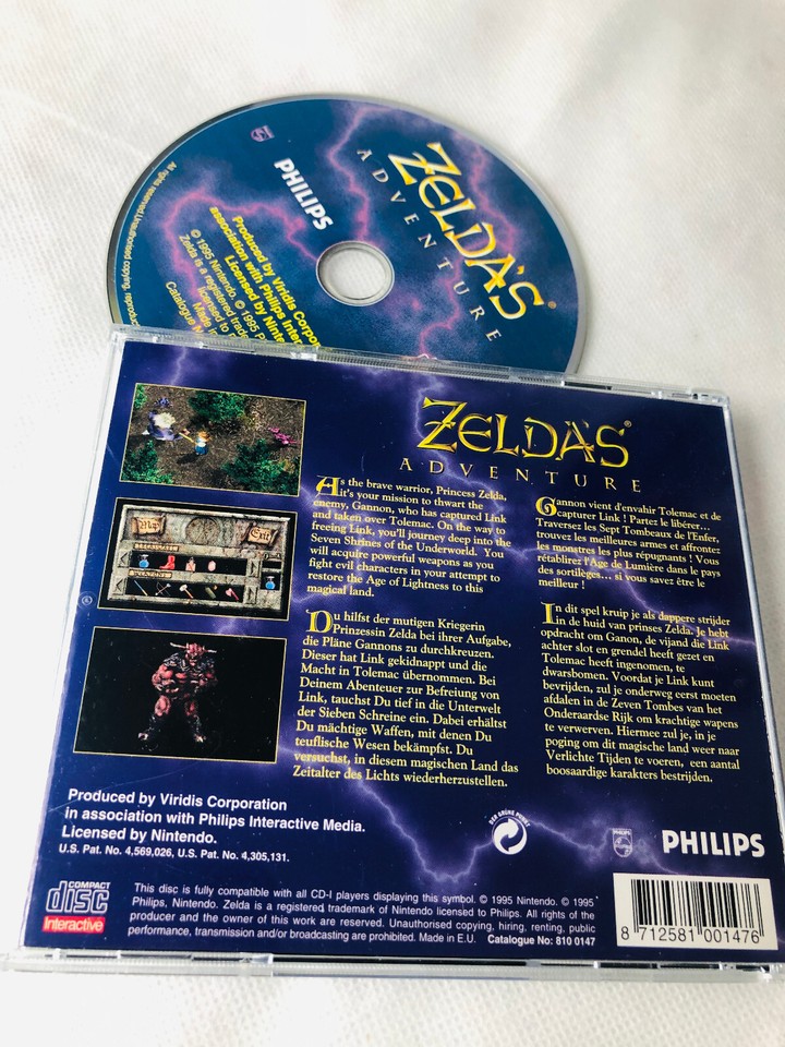 Video Game Phillips CDI Zelda Zeldas Adventure Vintage Original | eBay