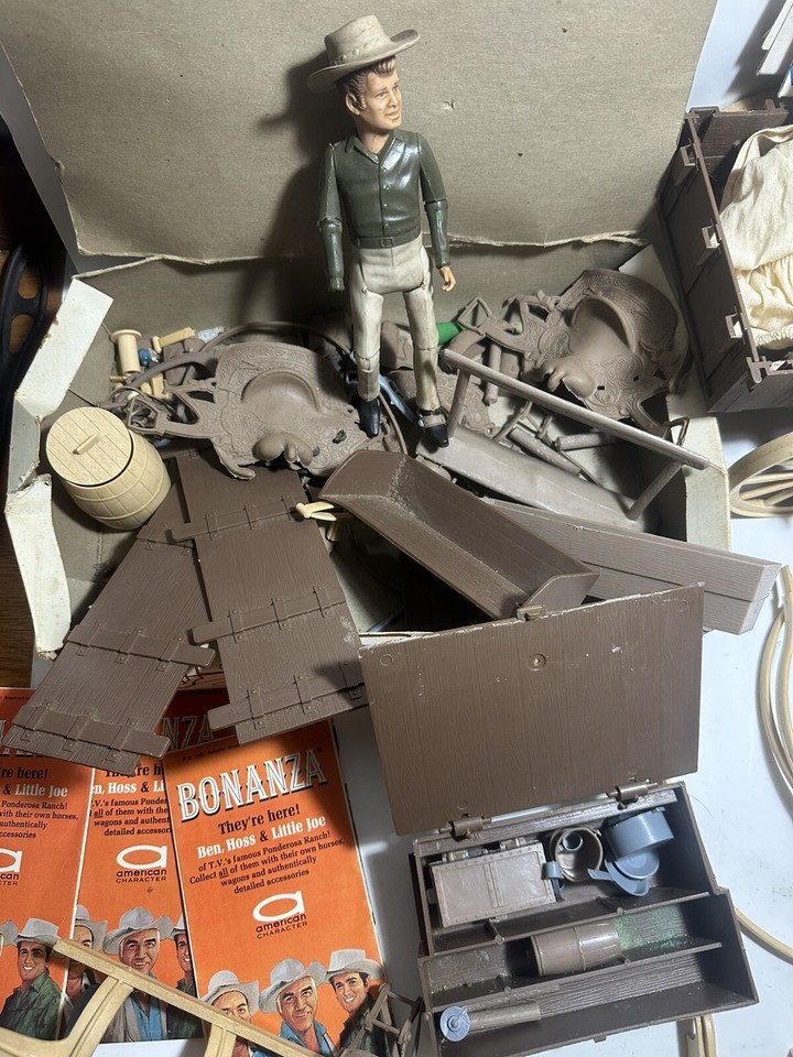 American Character 1966 BONANZA LOT Action Figure w Accessories/horses ...