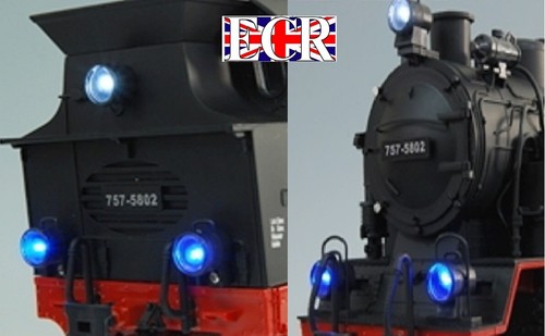 6 x LED LOCO LIGHTS G SCALE 45mm Gauge RC NQD RAILWAY TRAIN BLUE ...