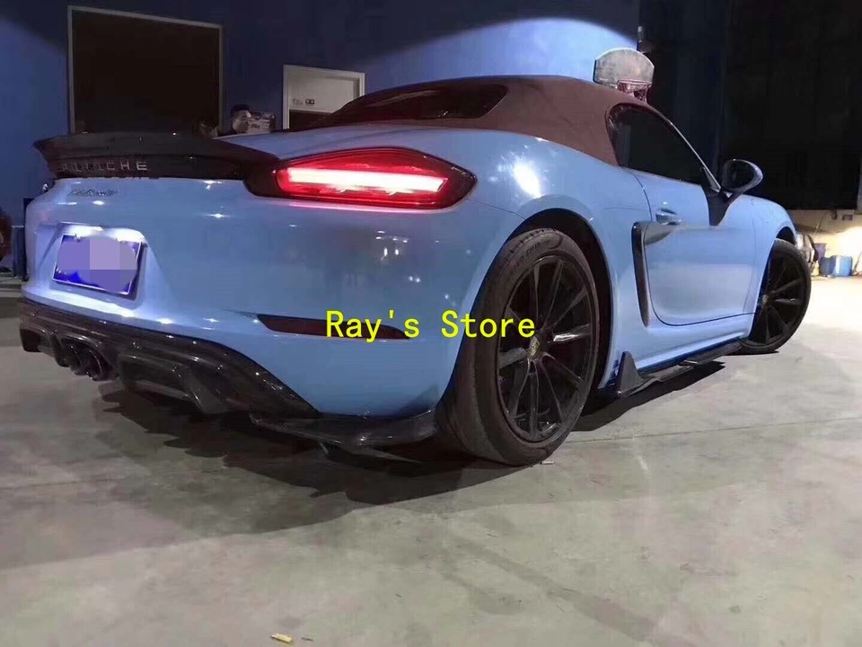 Carbon Fiber Rear Bumper Splitter Diffuser For Porsche Boxter Cayman ...