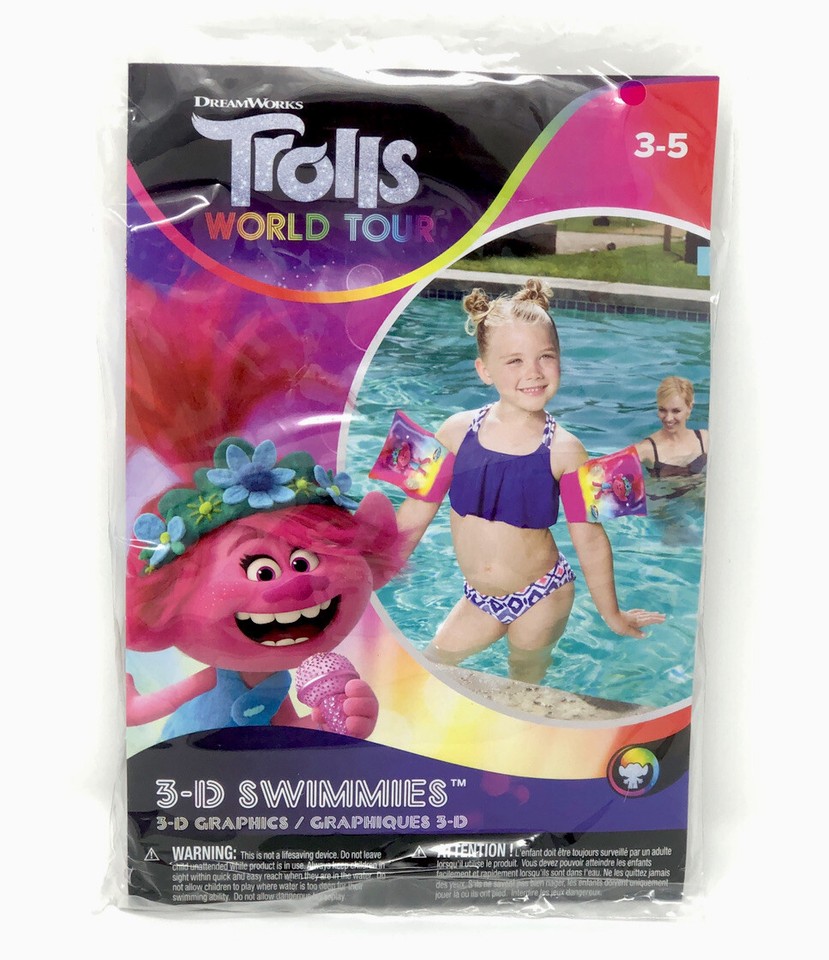 Dreamworks Trolls World Tour Swim Pool Fun (2-SET) 3D Arm Swimmies ...