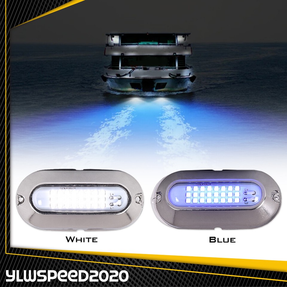 1Pair 12V LED Pontoon Boat Docking Light Marine Boat Light Bright White ...