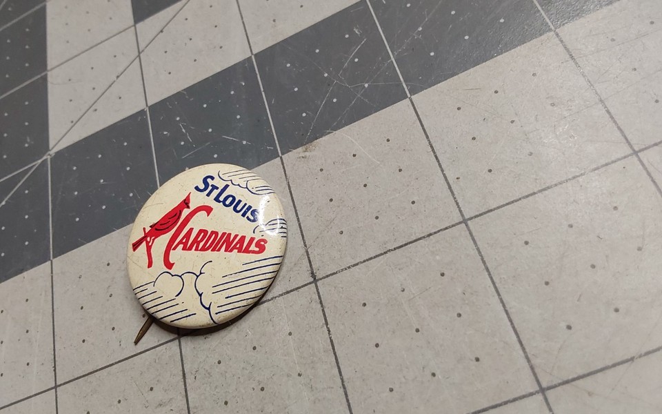 1940's Nut & Chocolate Company Vintage ST LOUIS CARDINALS BASEBALL Pin ...