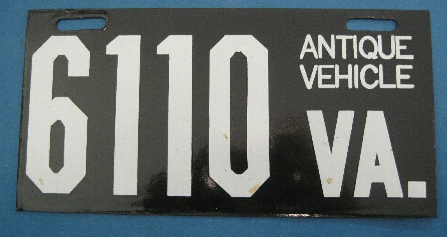 Virginia Antique Vehicle license plate porcelain old first style ...