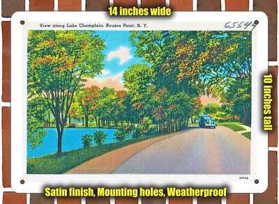 Metal Sign - New York Postcard - Lake Champlain, Rouses Point, N. Y. | eBay