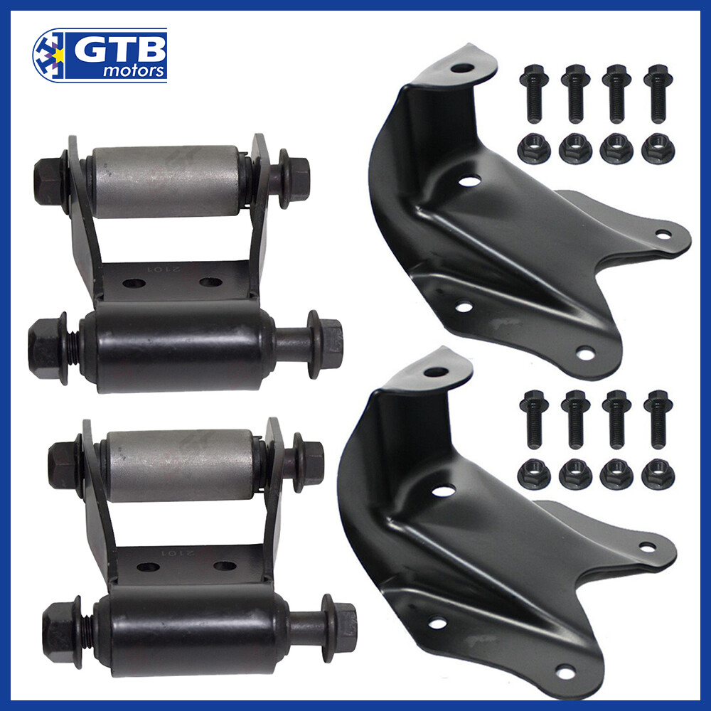 Rearward Leaf Spring Shackle & Bracket Hanger Set For 86-96 Ford F150 ...