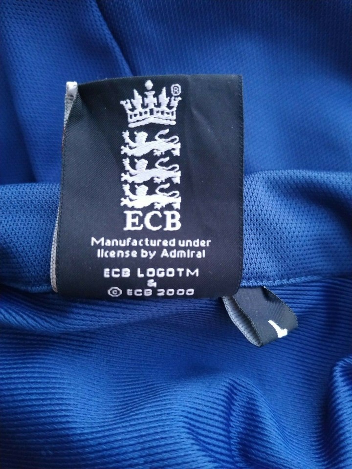 Men's Vintage England Cricket Admiral Vodafone Polo Shirt Size L in Red ...