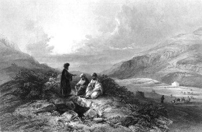 Tell Balata, Shechem JACOB'S WELL AT SYCHAR FOUNTAIN ~ 1847 Art Print ...